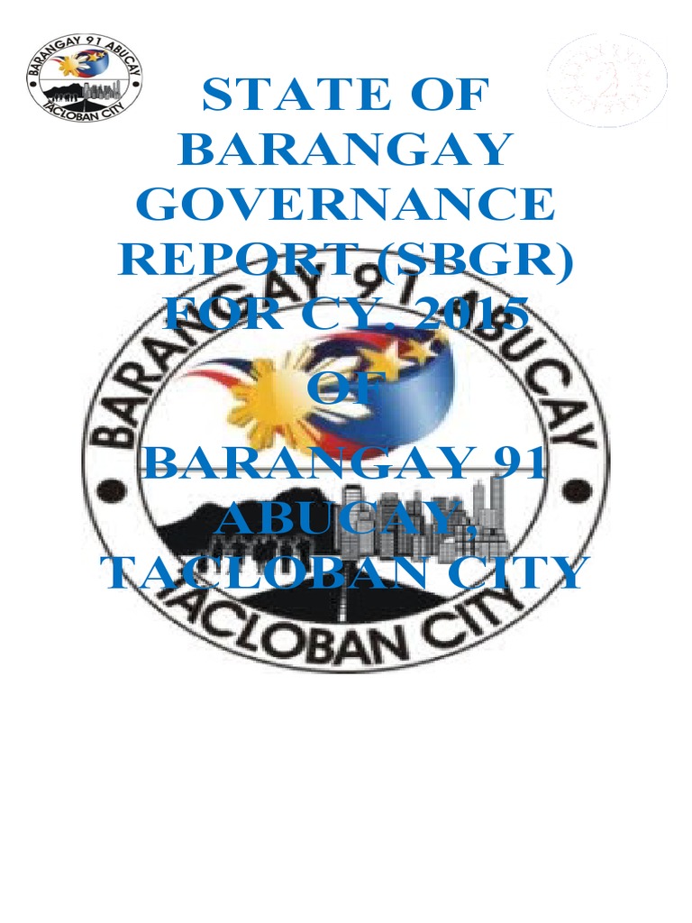 State of Barangay Governance Report | PDF | Fund Accounting | Economies