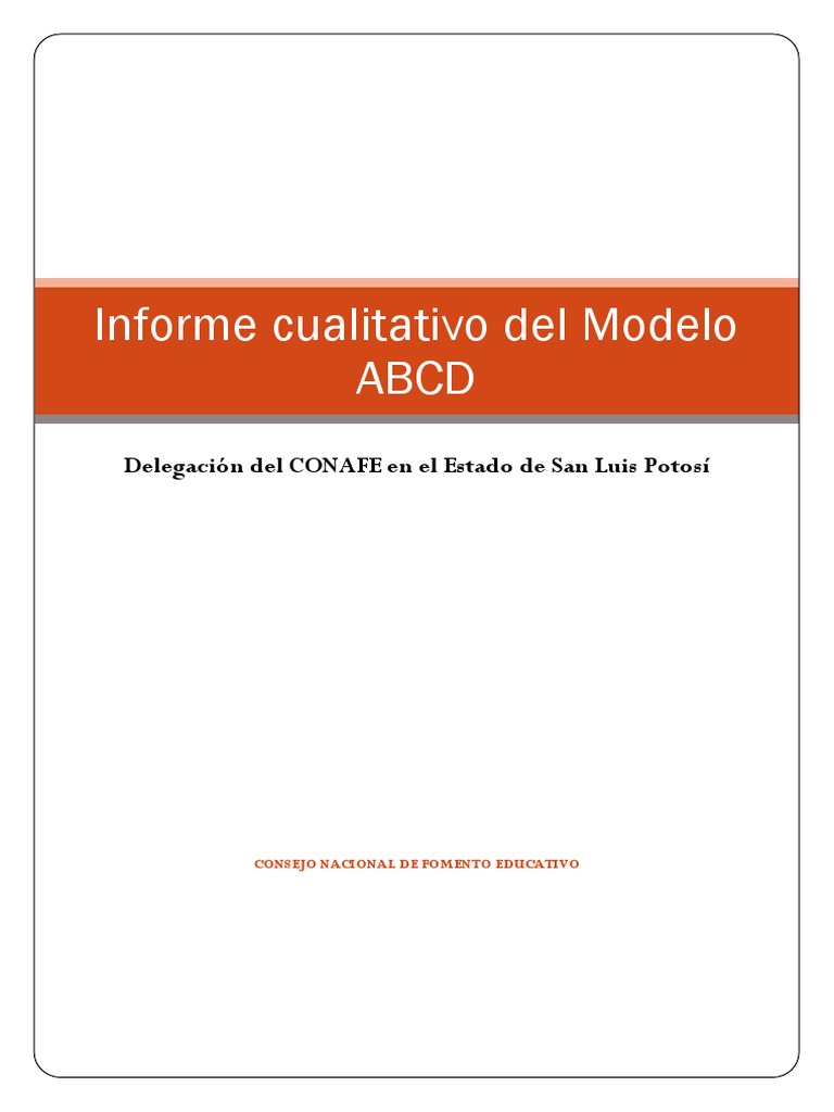 San Luis Informe Cualitatitvo Implementaci N Del ABCD | PDF | Educación de la primera infancia ...