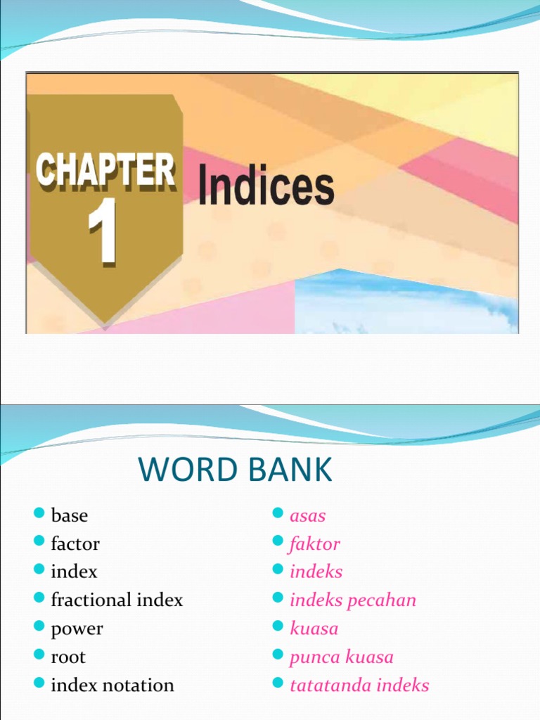 Chapter 1 Indices | PDF | Mathematics | Abstract Algebra