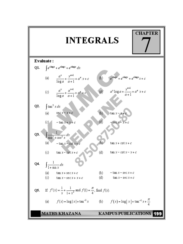 Class 12 CH 7 (MCQ) | PDF
