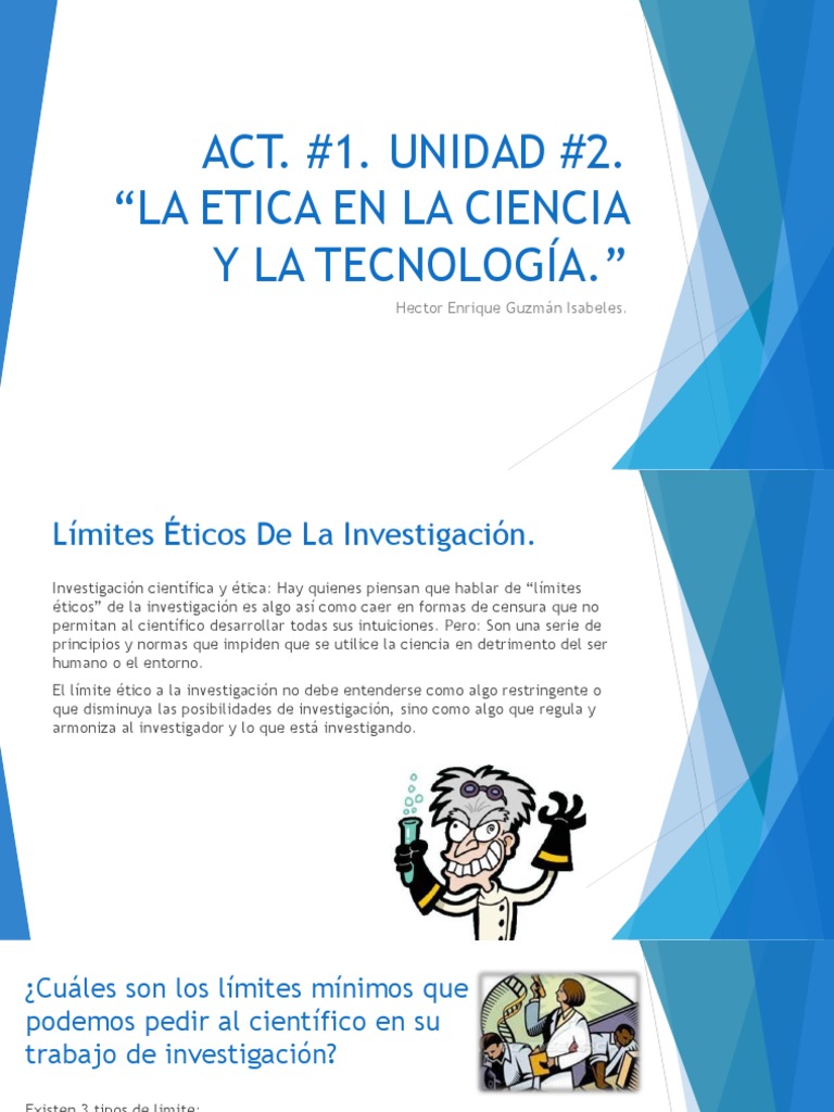 La Ética en La Ciencia Y La Tecnología. | PDF | Comportamiento | Sociedad
