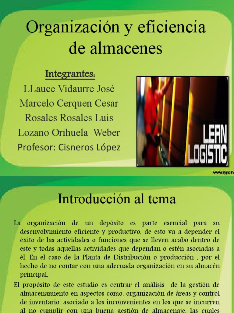 Diapositivas de Almacen | PDF | Almacén | Inventario