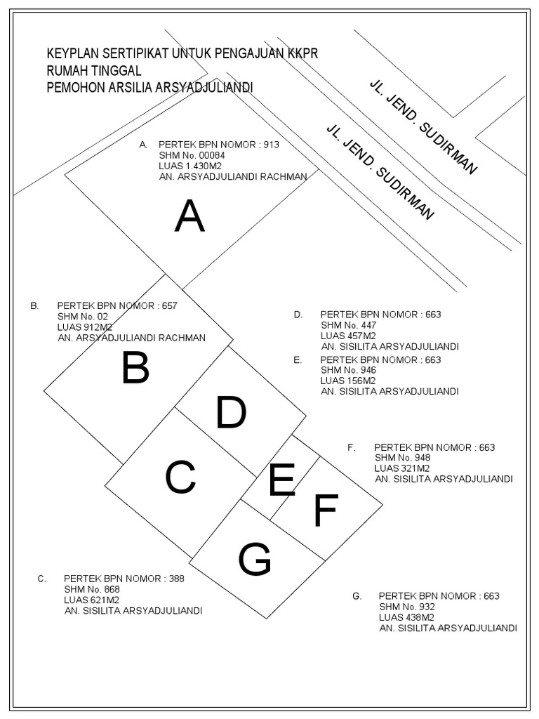 Key Plan Peta Bidang Dan Site Plan Kkpr-Layout2 | PDF