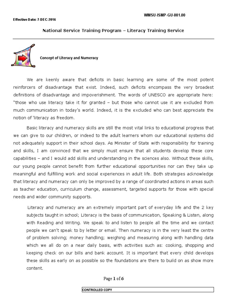 NSTP Worksheet Number 10 | PDF | Literacy | Curriculum