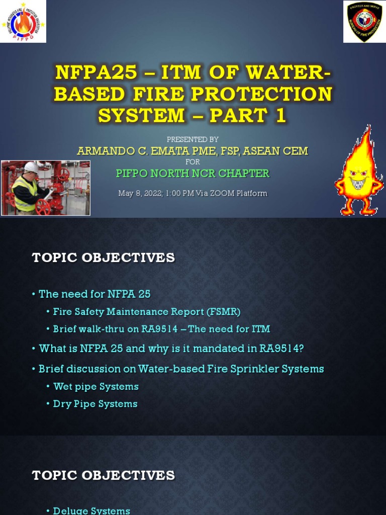 NFPA25 ITM of Water Based FPS | PDF | Fire Sprinkler System | Hydraulics