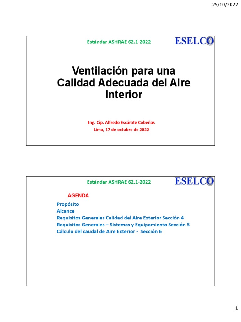 Calidad de Aire Interior | PDF | Contaminación | Ventilación (Arquitectura)