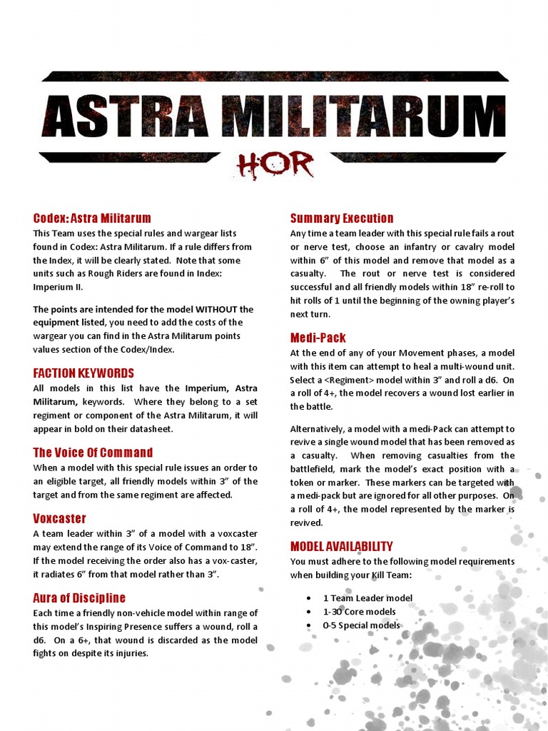 Astra Militarum v1.5 | PDF | Military Organization | Military