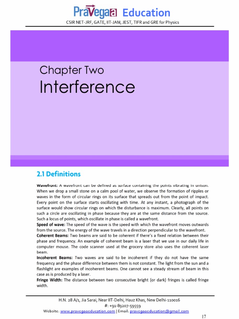 Chapter 2 Interference PDF | PDF