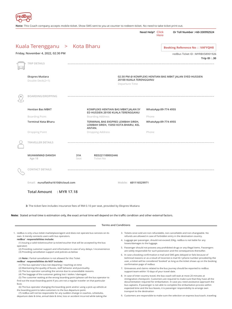 Contoh Karangan | PDF | Bus | Service Industries