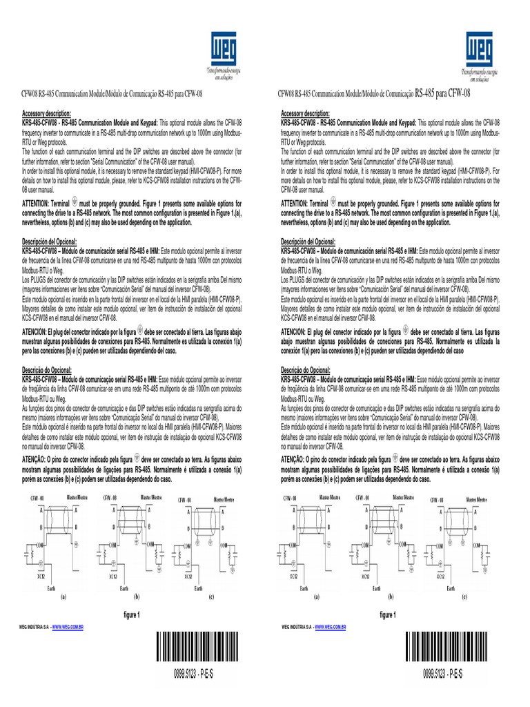 WEG CFW 08 Rs 485 Communication Module Manual English | PDF ...