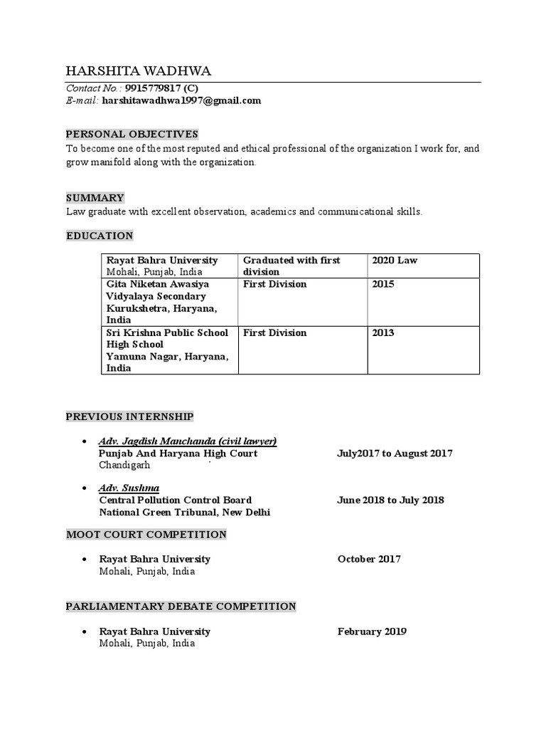 Harshita Wadhwa Resume | PDF | Computing | Ibm Pc Compatibles