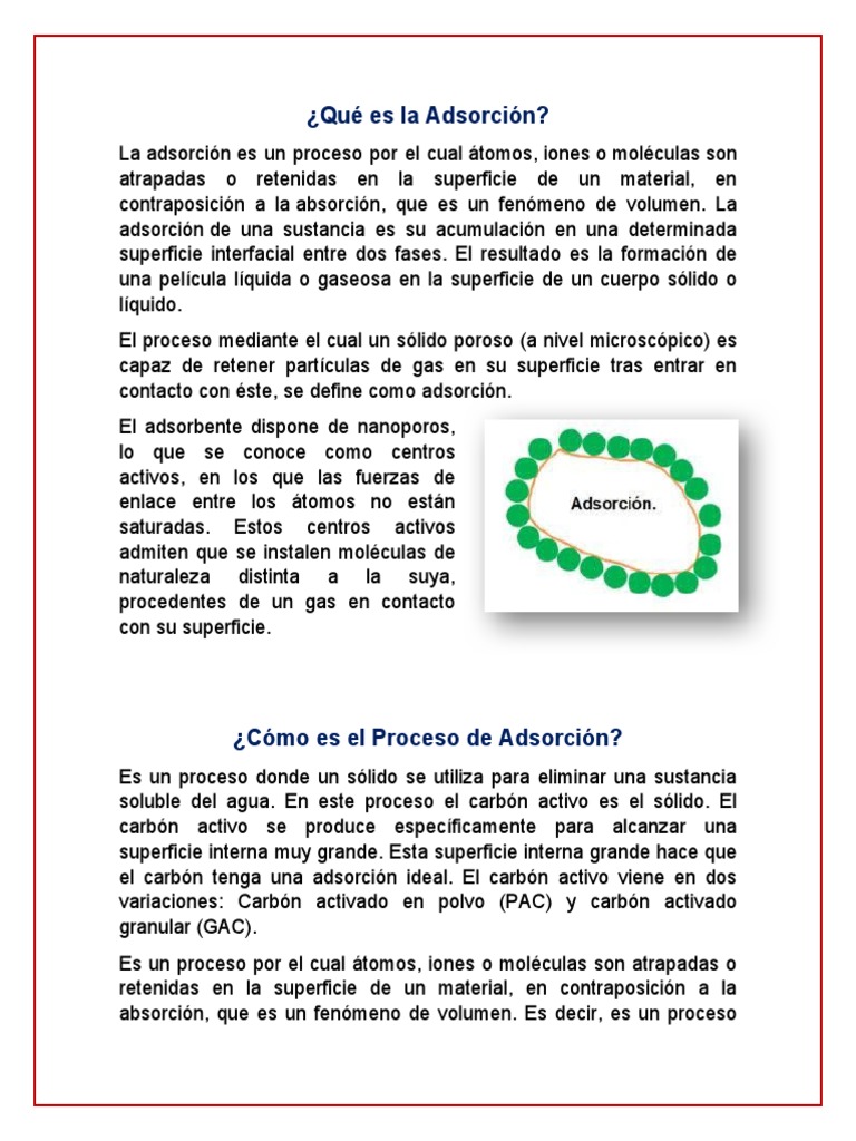 ADSORCION | PDF | Adsorción | Química Física