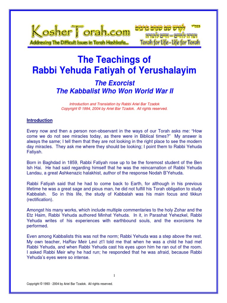 Fatiyah | PDF | Elijah | Kabbalah