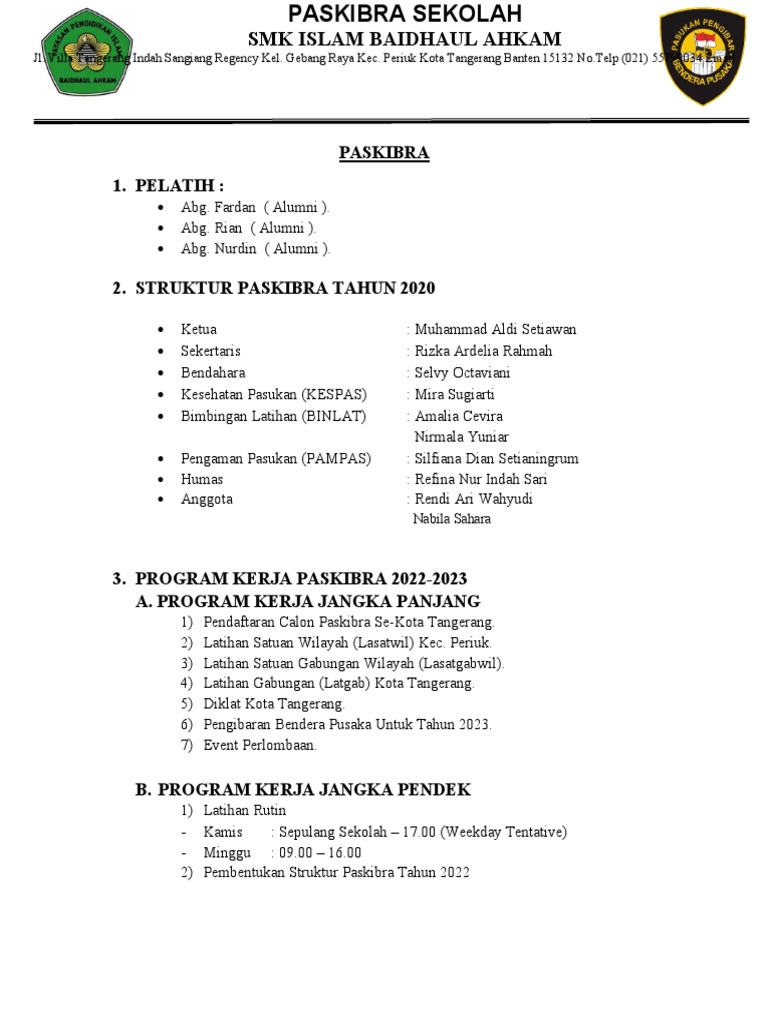 Struktur Paskibra | PDF