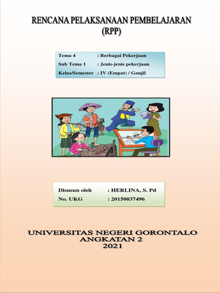 Contoh RPP Kelas 4 | PDF