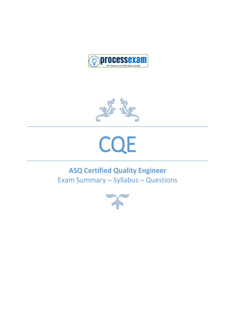 CQE Exam Guide & Sample Questions | PDF | Business