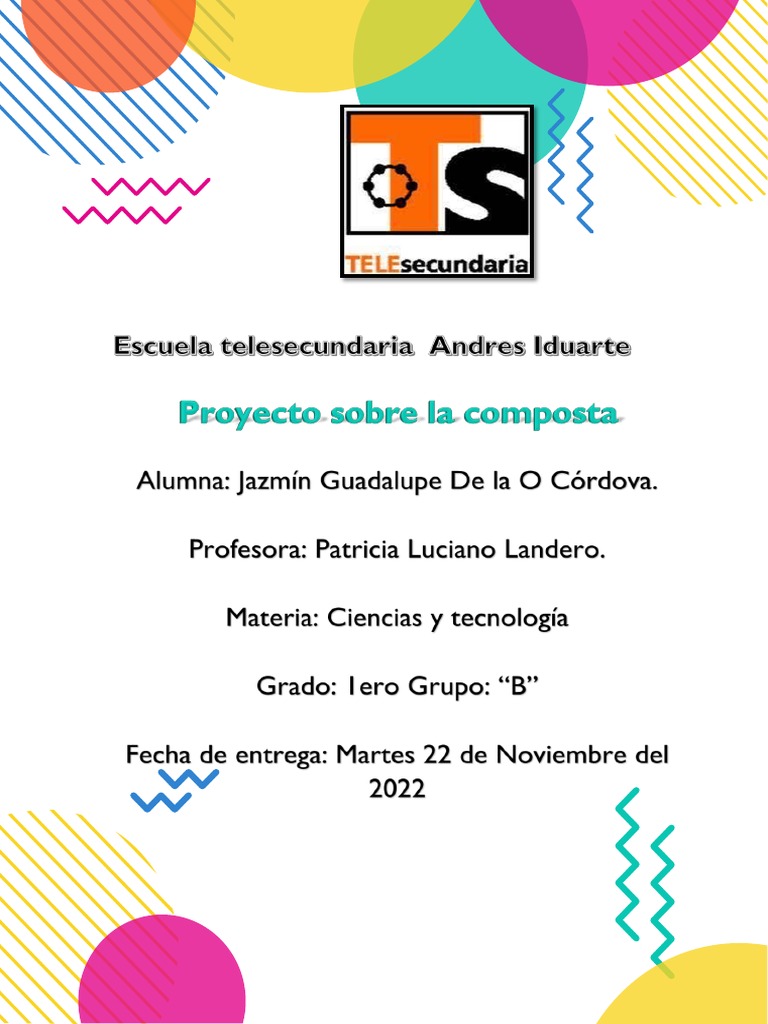 Proyecto de Composta-Jazmin Gpe de La O Cordova | PDF | Compost | Residuos