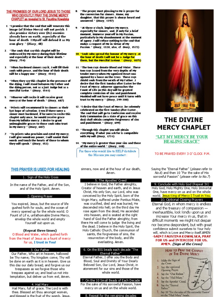 Divine Mercy Chaplet Booklet - A4 | PDF