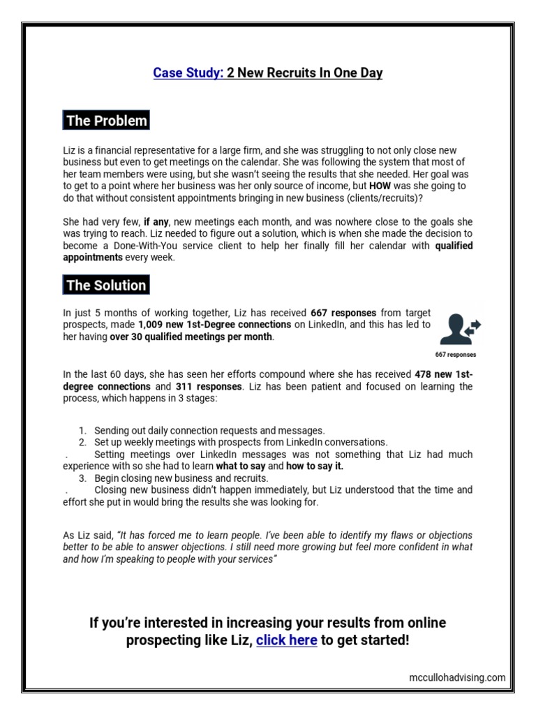 The Problem: Case Study | PDF | Linked In | Communication