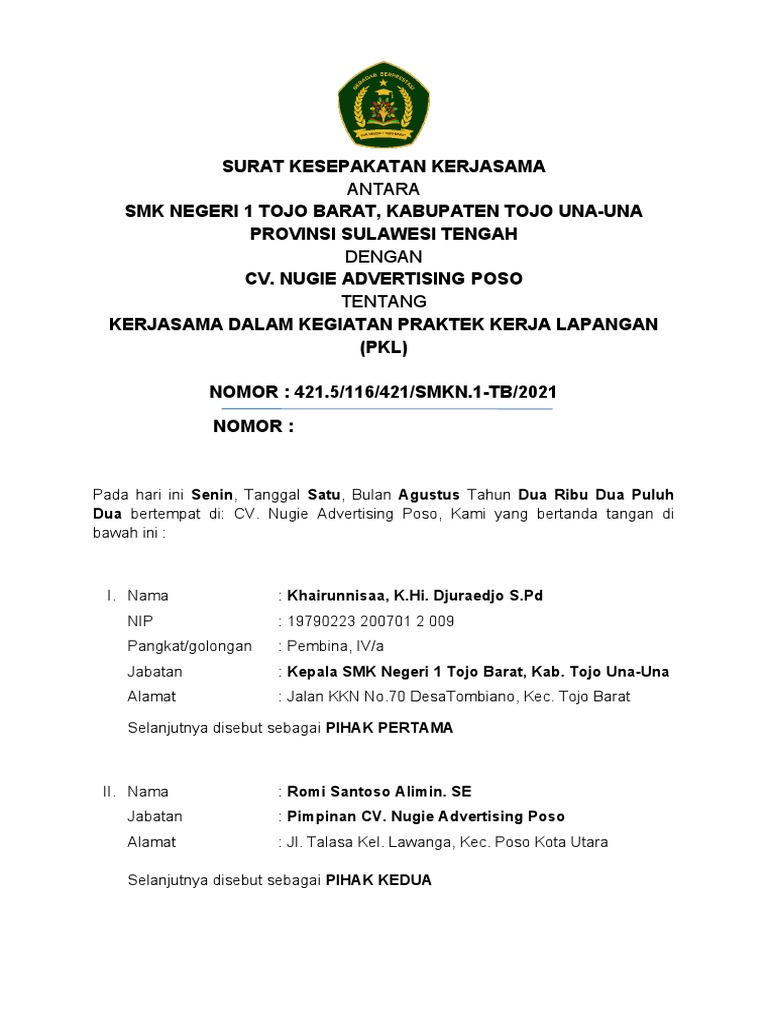 Cv. Nugie Advertising Poso | PDF