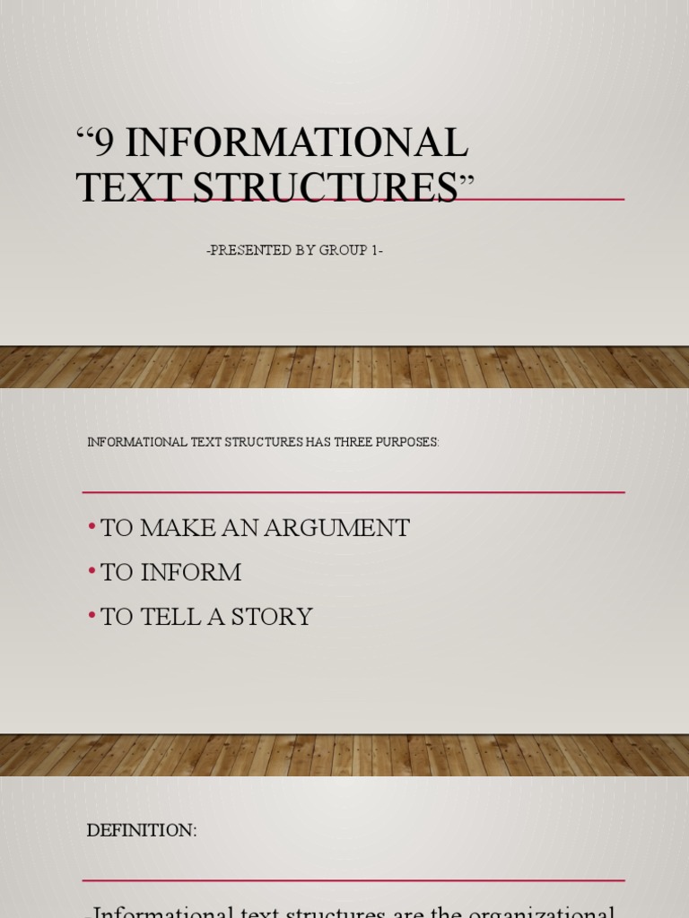 9 Informational Text Structures | PDF