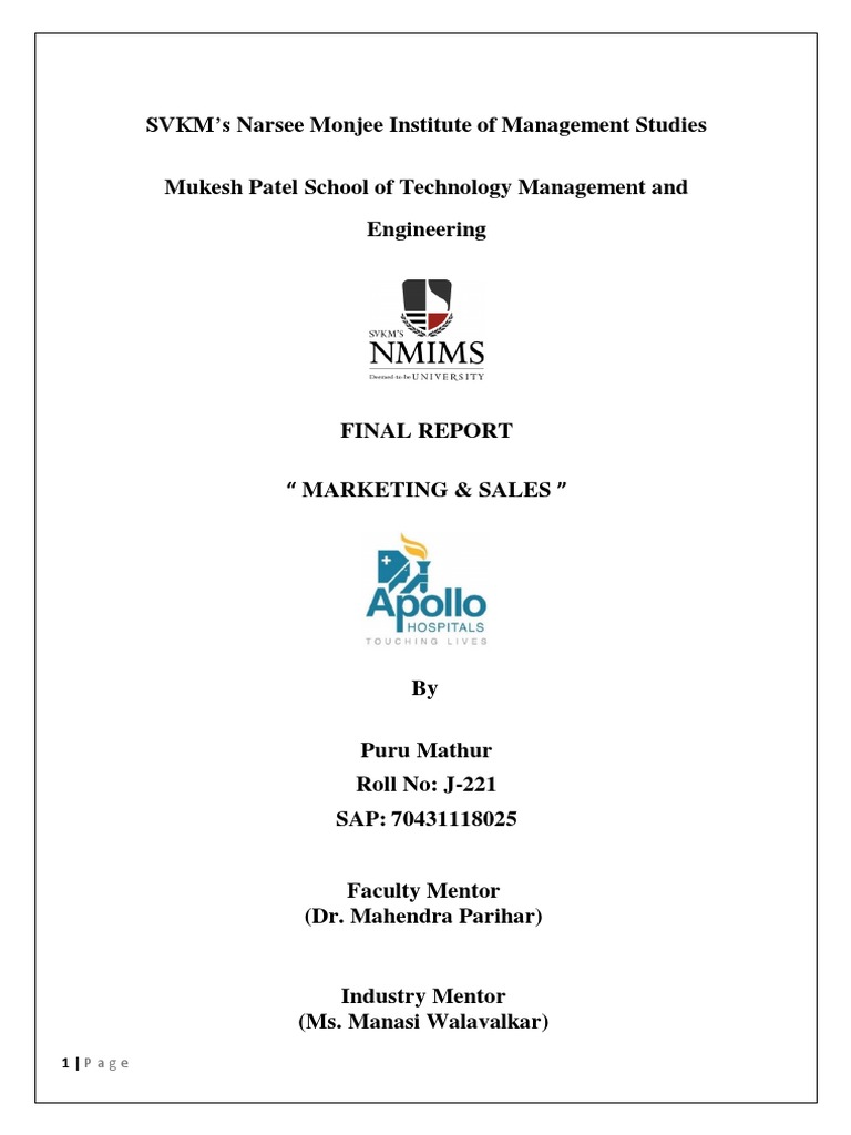 Apollo Hospitals Marketing Report | PDF | Business