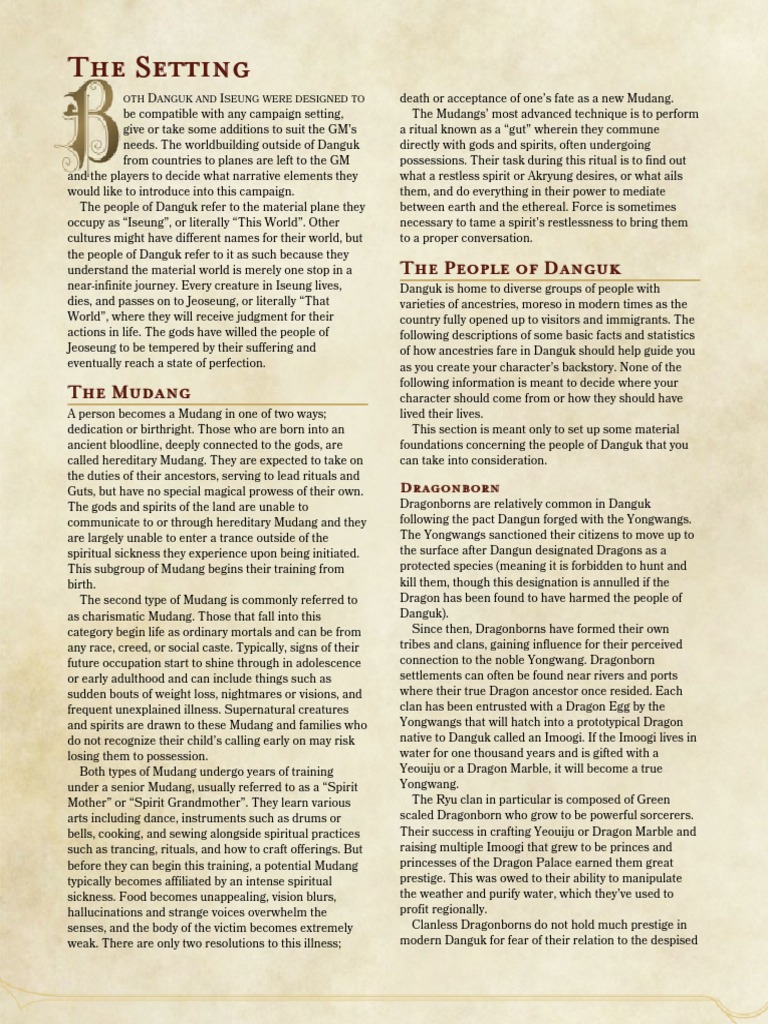 Undying Corruption Player's Guide | PDF