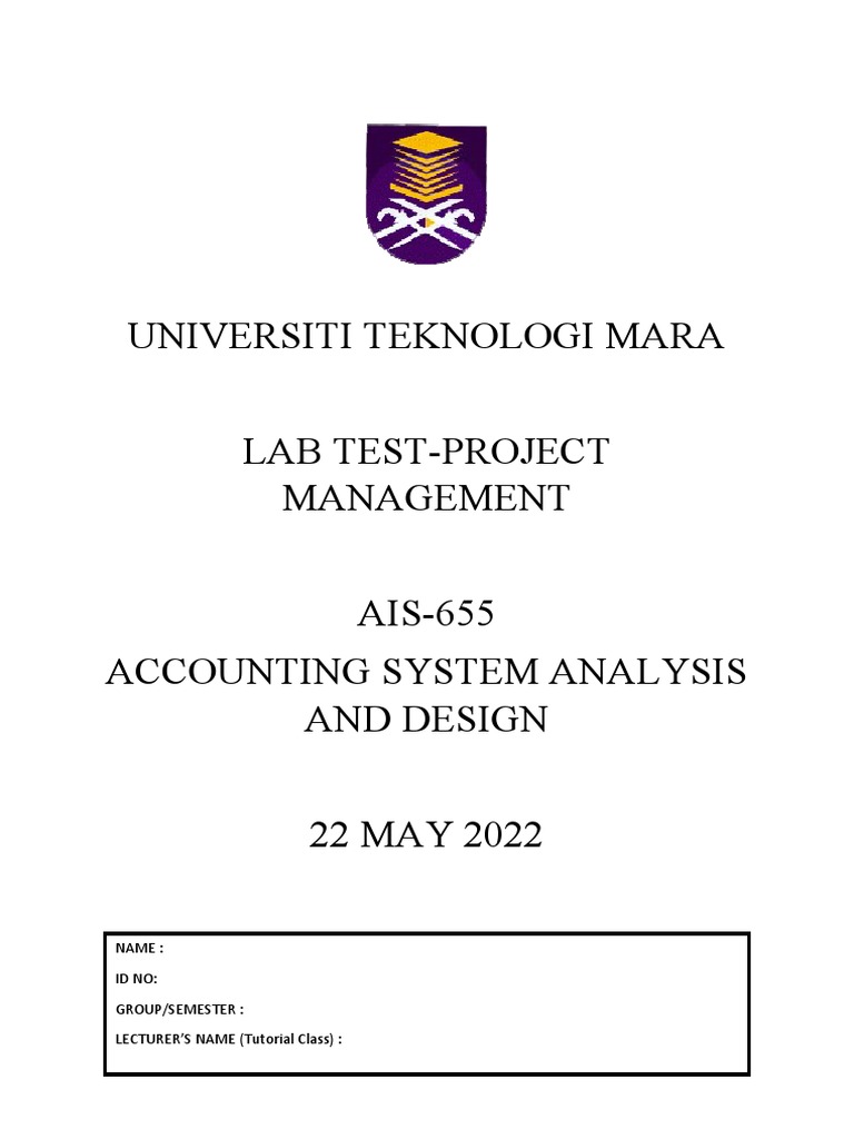 Microsoft Project Test for AIS-655 | PDF | Computer Science | Software ...
