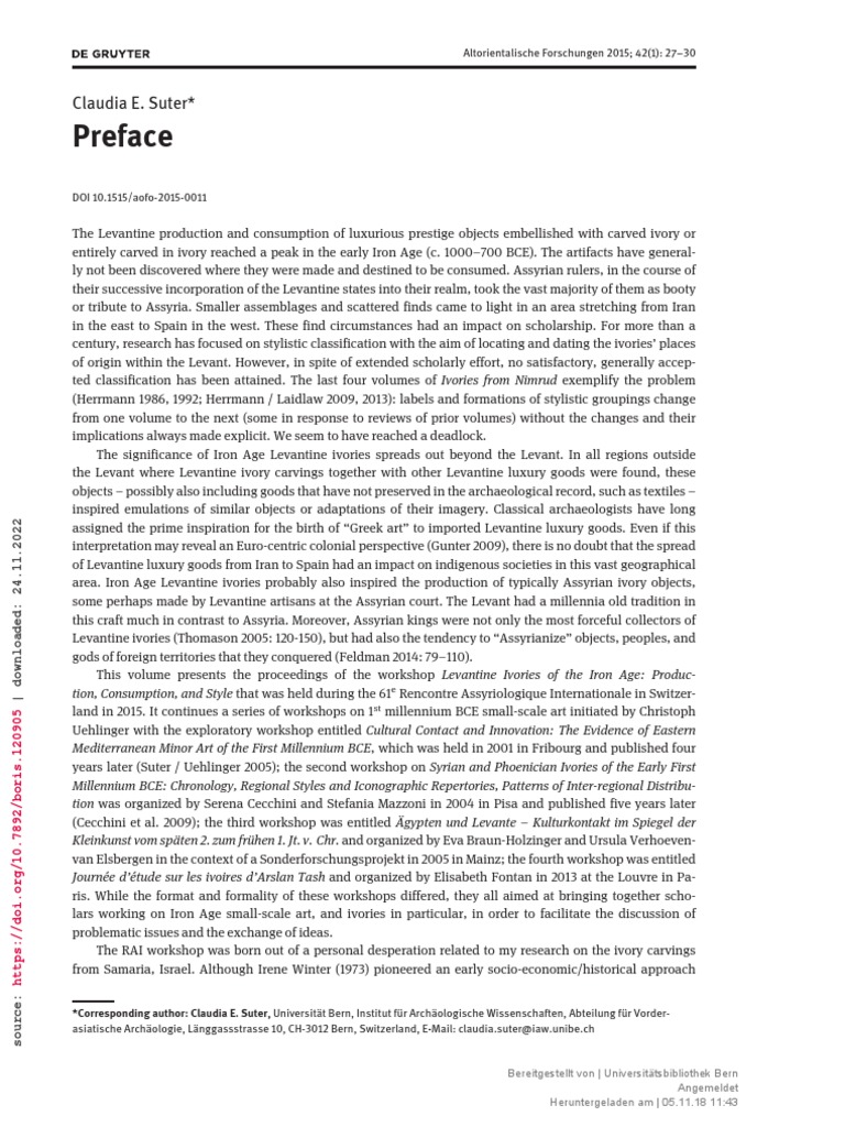 (Altorientalische Forschungen) Preface | PDF | Assyria | Levant