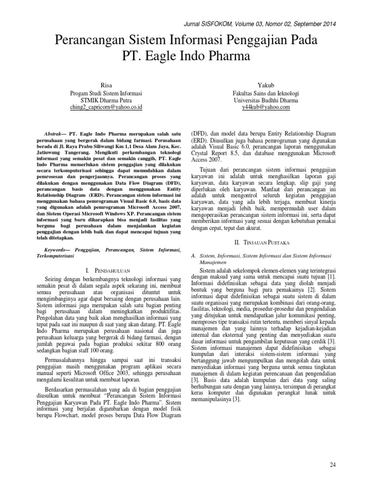 Perancangan Sistem Informasi Penggajian | PDF