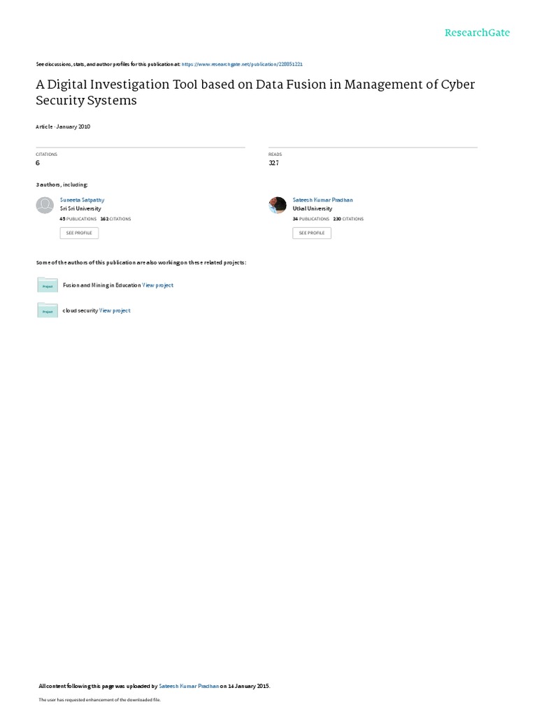 A Digital Investigation Tool Based On Data Fusion | PDF | Information ...