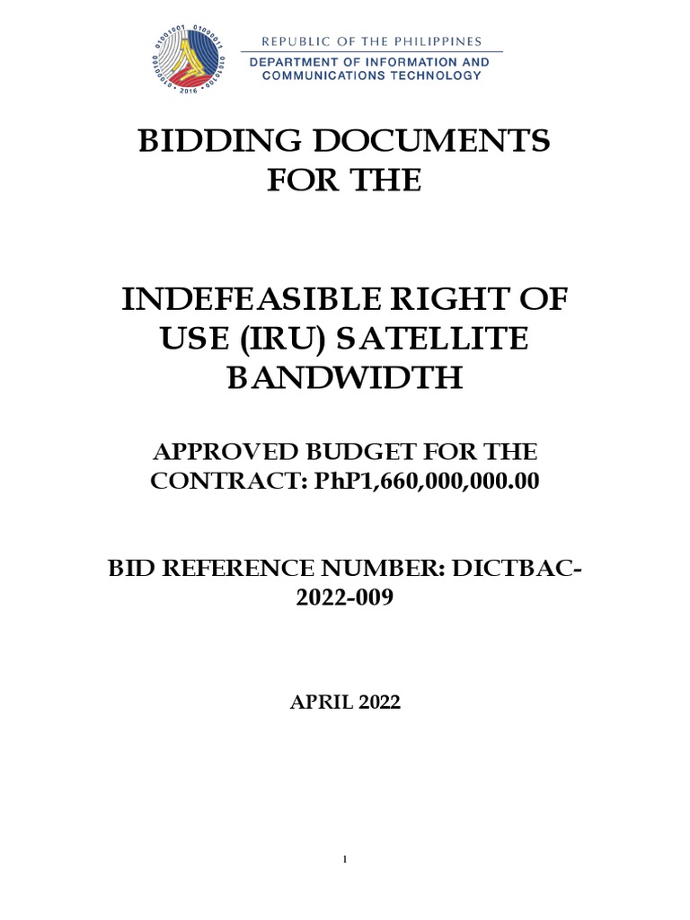 Bidding Documents For The | PDF | Procurement | Business