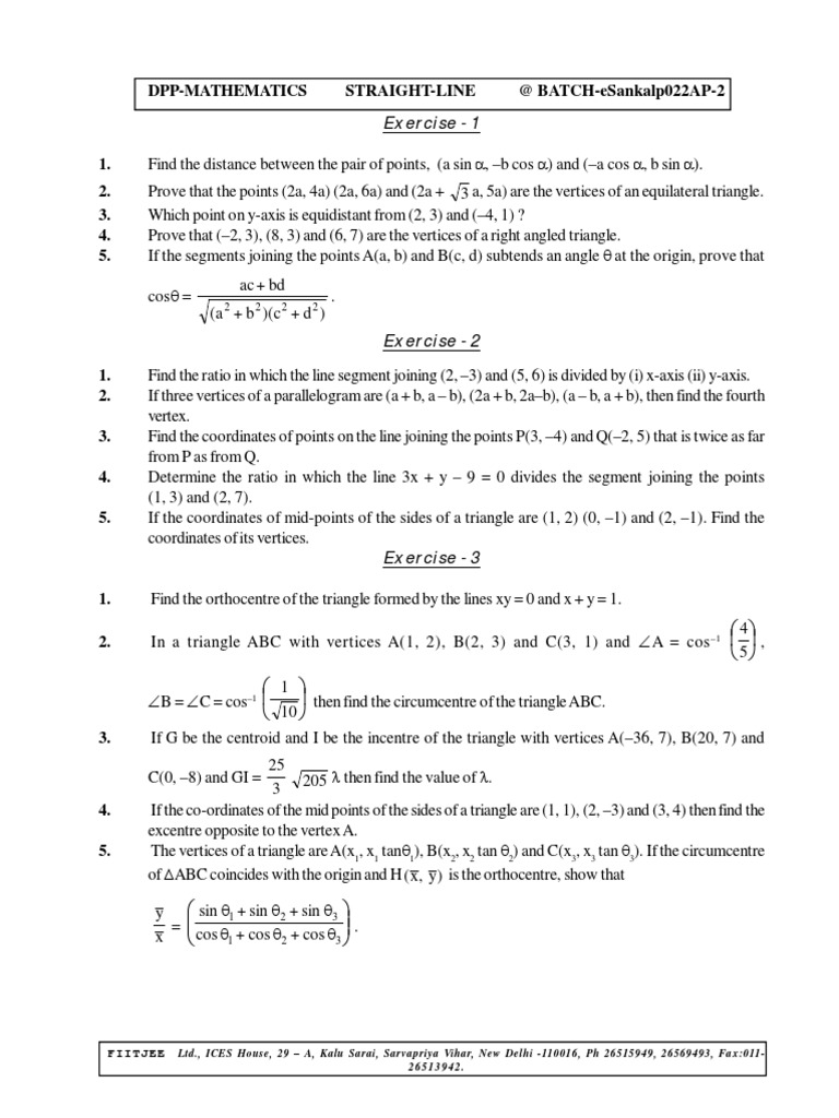 Advanced Geometry Exercises | PDF