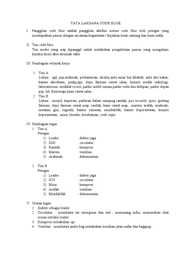 Tatalaksana Code Blue | PDF | Sains & Matematika