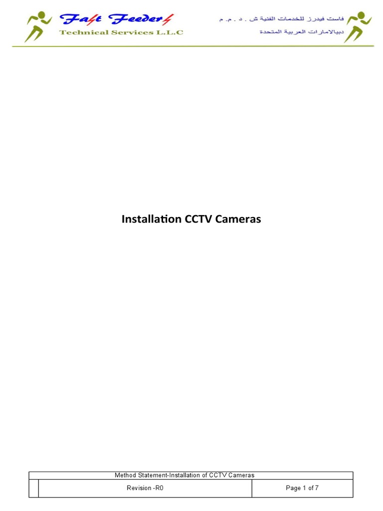 Method Statement - CCTV | PDF | Camera | Closed Circuit Television