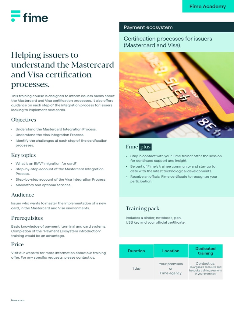 Fime Academy Certification Processes For Issuers | PDF