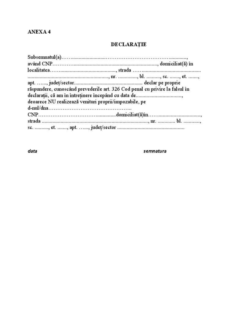 Declaratie Coasigurat 2022 | PDF