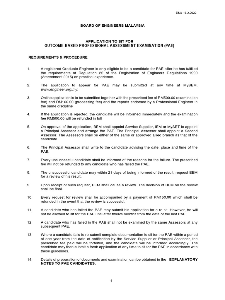 Requirement And Procedure Outcome Based Pae Pdf Engineer Justice