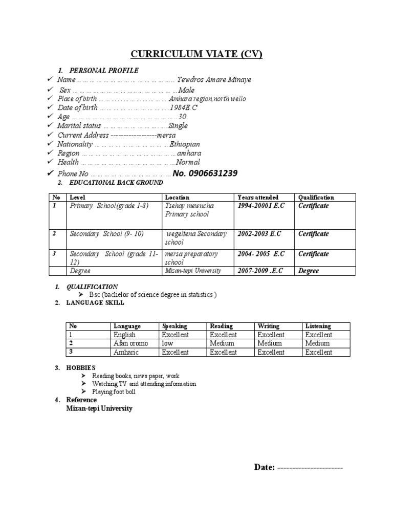 Curriculum Viate Tedi | PDF