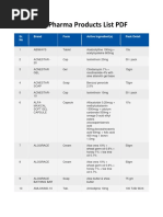Cipla Generic Products List | PDF | Magnesium | Tablet (Pharmacy)