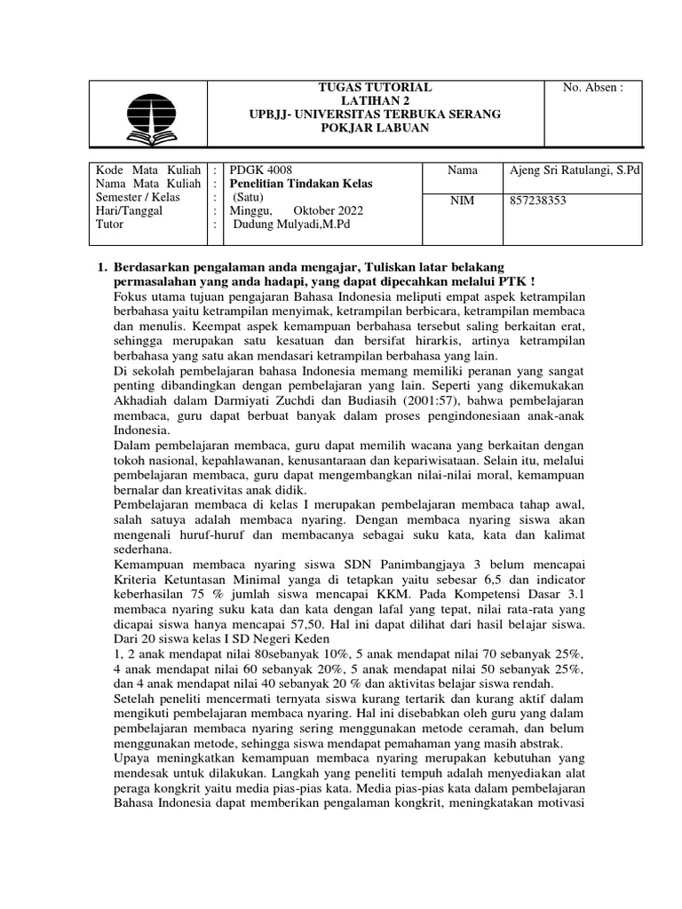 Tugas Tutoria 2 PTK | PDF