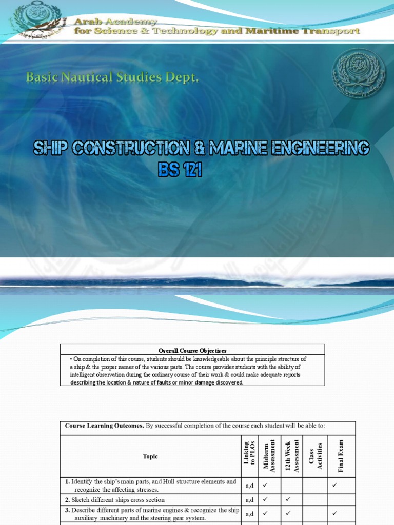 Week 1 Introduction To Ship Construction Understanding Engineering Drawing | PDF | Ships | Cargo ...