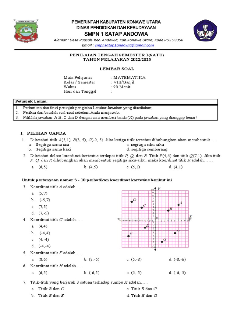 Soal MTK Kelas 8 | PDF