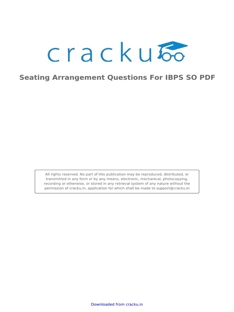 Seating Arrangement Questions For IBPS SO PDF | PDF | Science | Computing