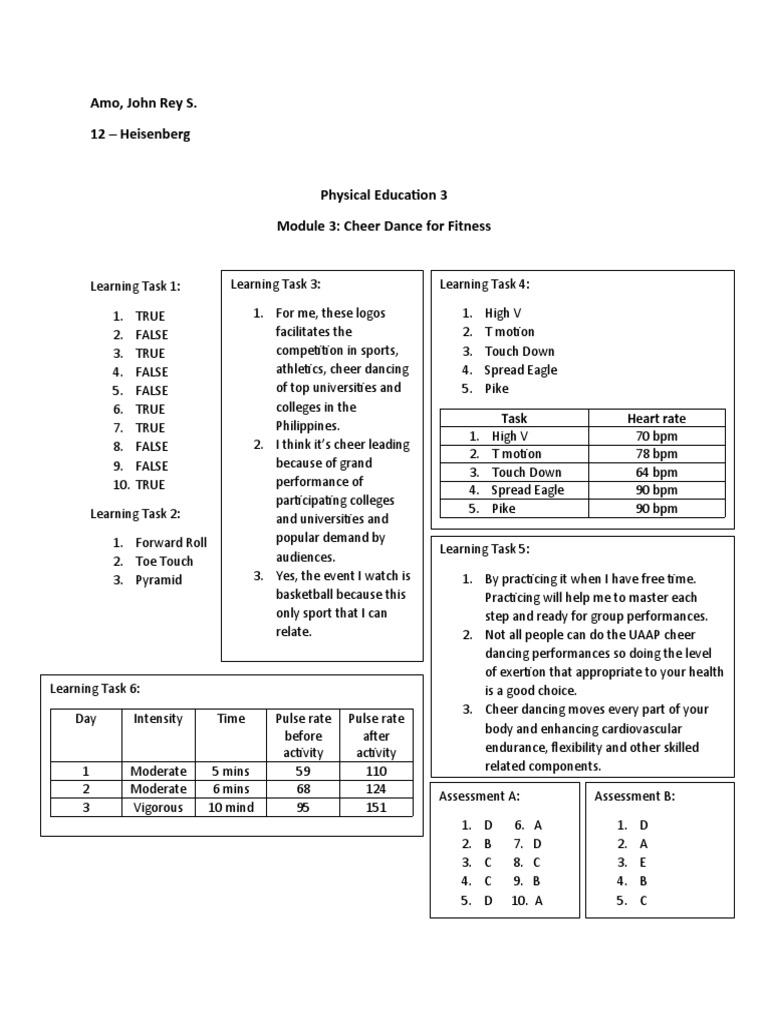 Pe Module 3 Answers | Download Free PDF | Heart Rate