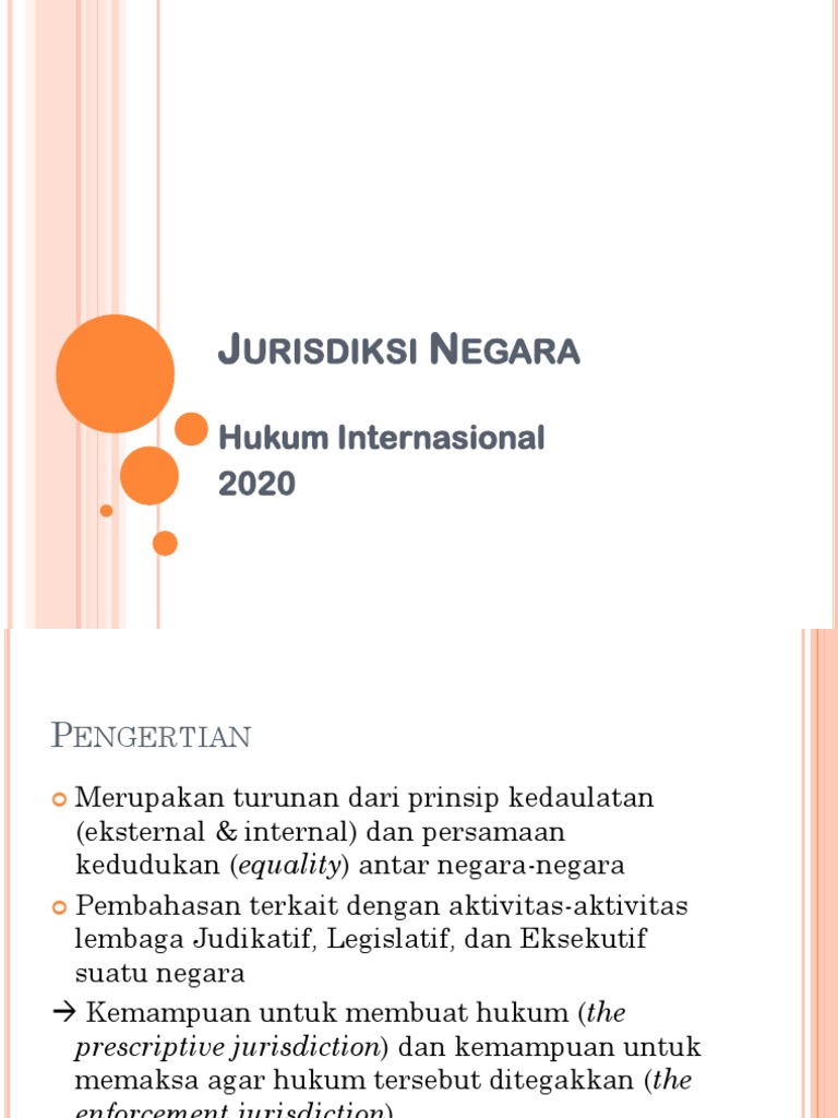 Yurisdiksi Teritorial Negara dalam Hukum | PDF