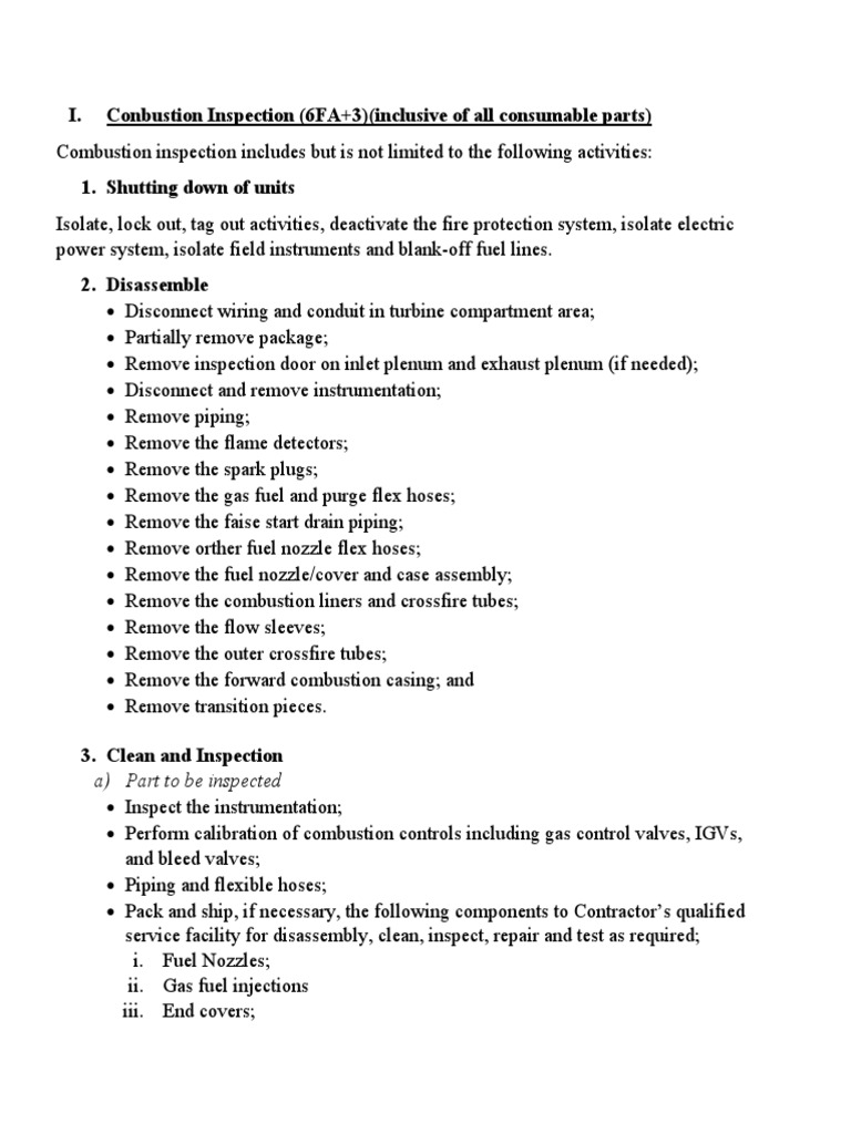 POTS - 27022021 - CI and MI Scope of Work | PDF | Electric Generator ...
