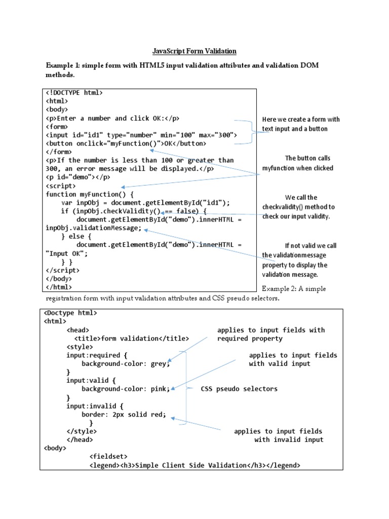 JS Form Validation | PDF | Computing | Information Technology Management