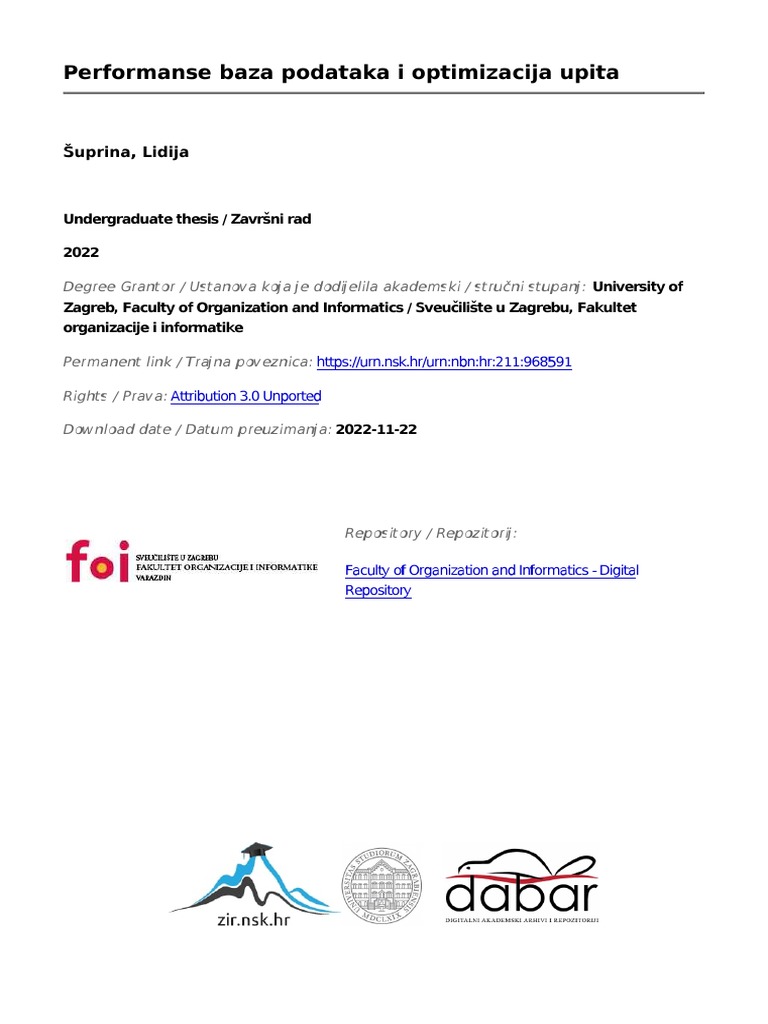 Suprina Lidija Foi 2022 Predd Sveuc | PDF