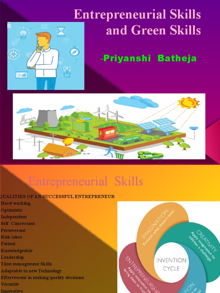 Entrepreneurial Skills and Green Skills | PDF